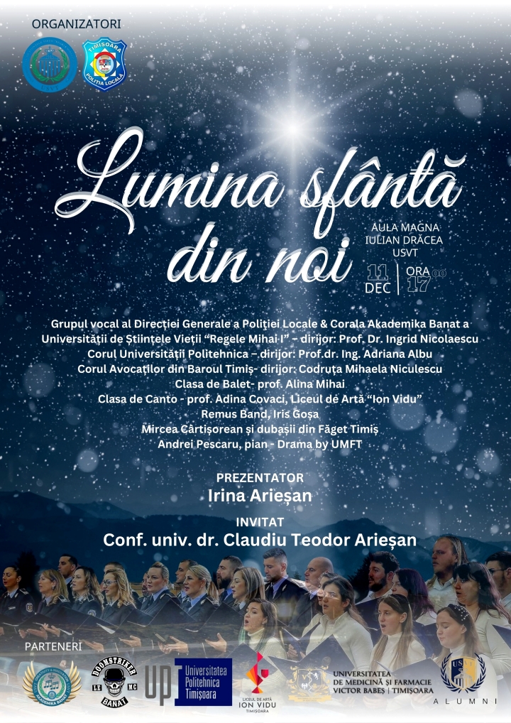 "Lumina Sfanta din Noi" / Concert caritabil de colinde organizat de ...