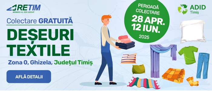 RETIM si ADID Timis lanseaza prima campanie de colectare GRATUITA a deseurilor textile in Zona 0 ...
