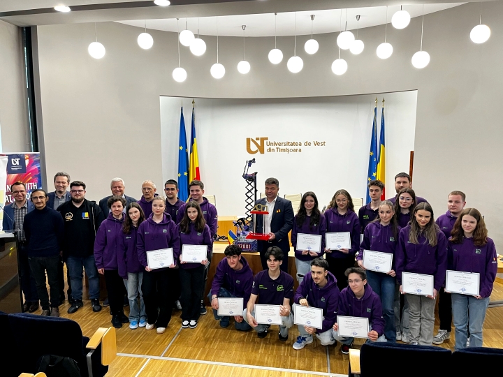 VIDEO / Echipa de aur in robotica: Team CSH, locul 3 mondial, premiata de Universitatea de Vest ...